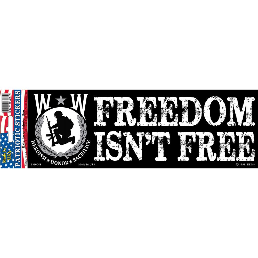 WOUNDED WARRIOR BUMPER STICKER – PATRIOTIC CENTRAL