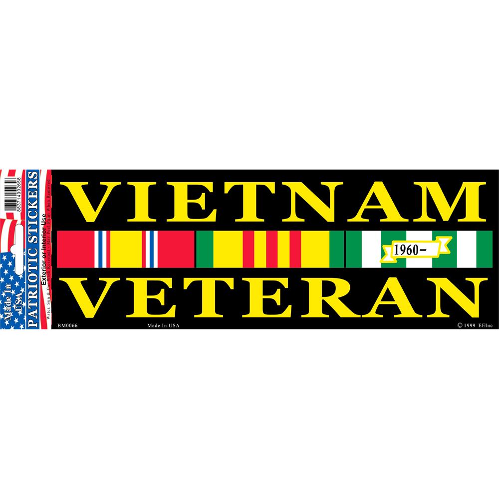 VIETNAM VETERAN BUMPER STICKER – PATRIOTIC CENTRAL