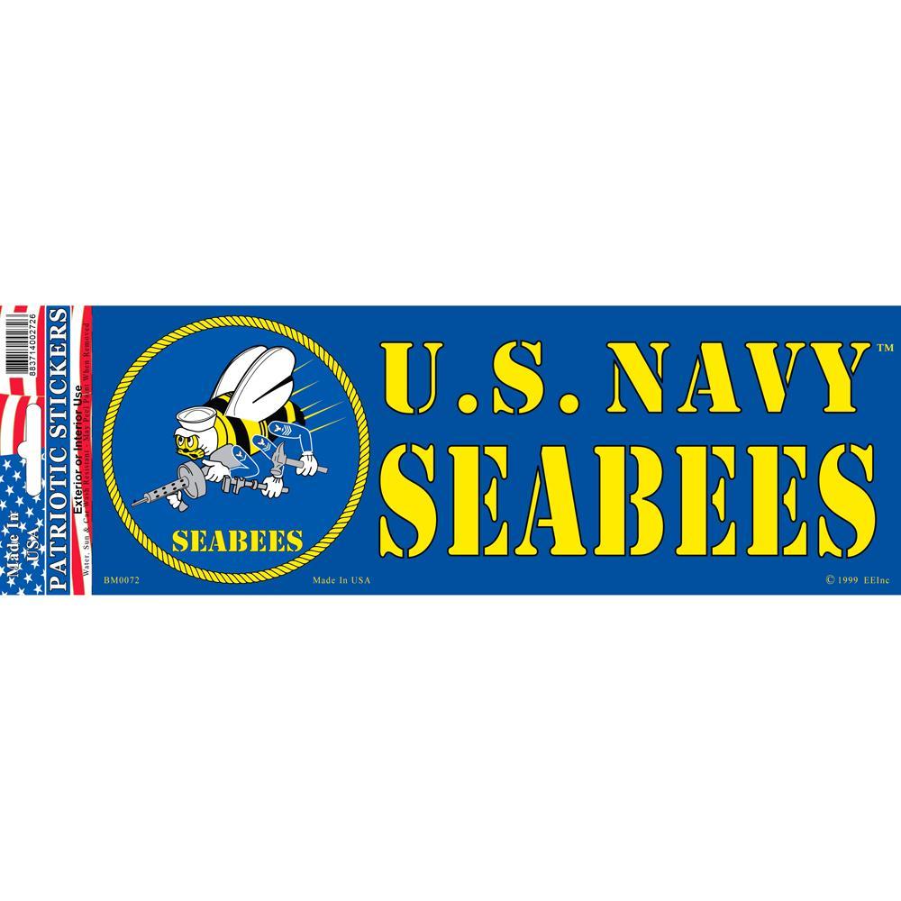 US NAVY, SEABEES BUMPER STICKER – PATRIOTIC CENTRAL