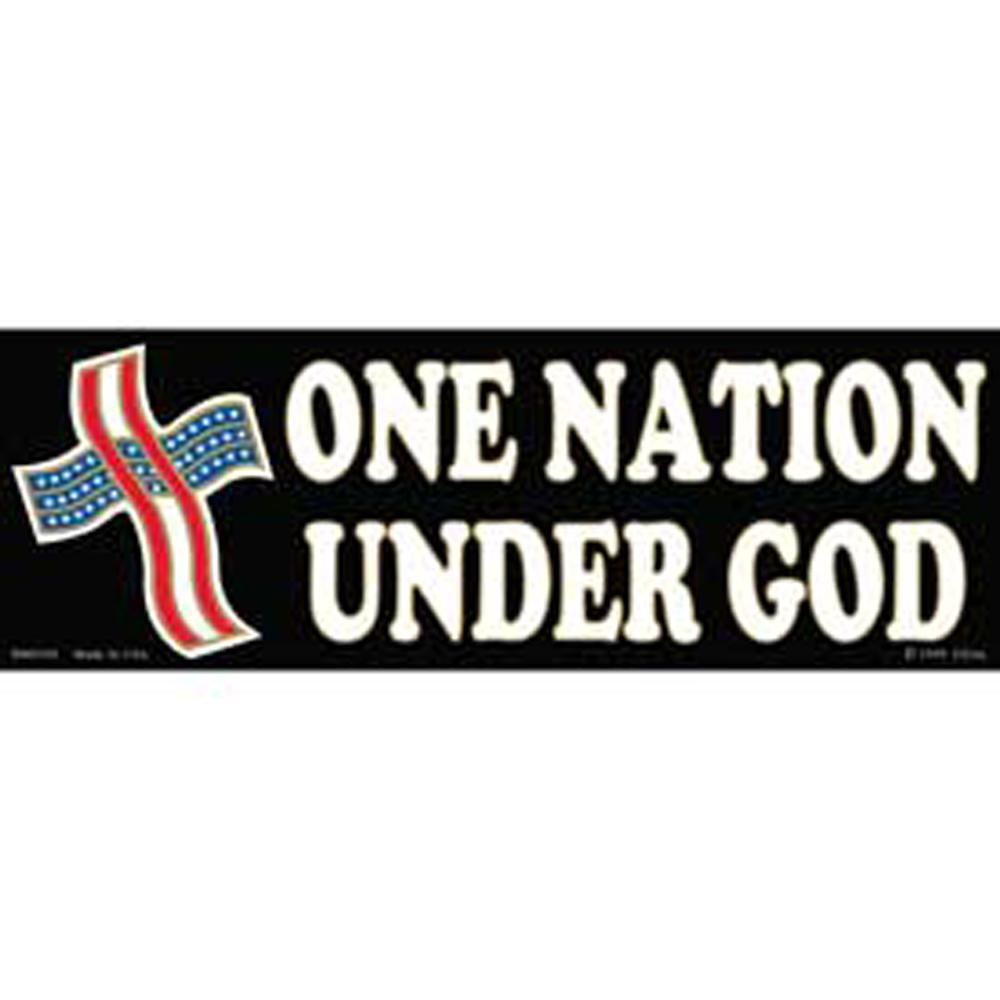 USA, ONE NATION BUMPER STICKER – PATRIOTIC CENTRAL