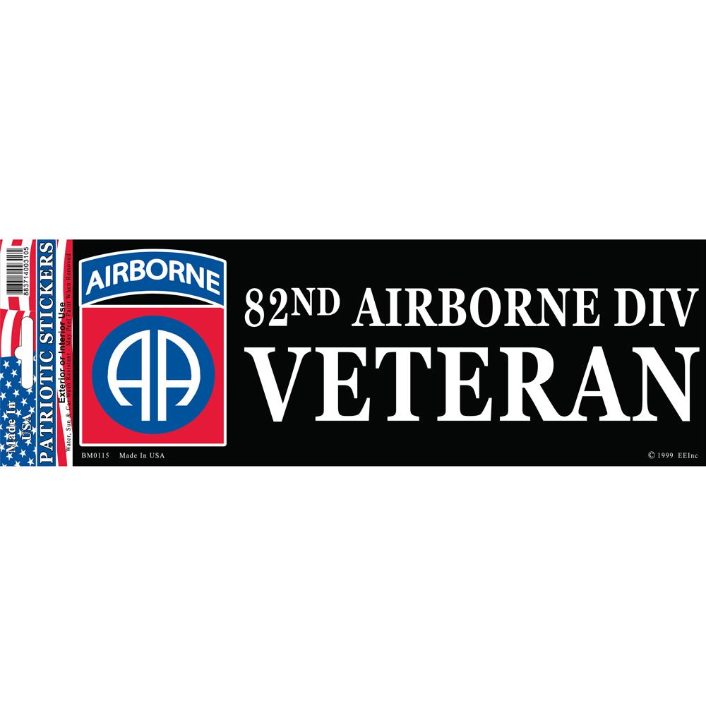 ARMY, 82ND AIRBORNE DIVISION BUMPER STICKER – PATRIOTIC CENTRAL