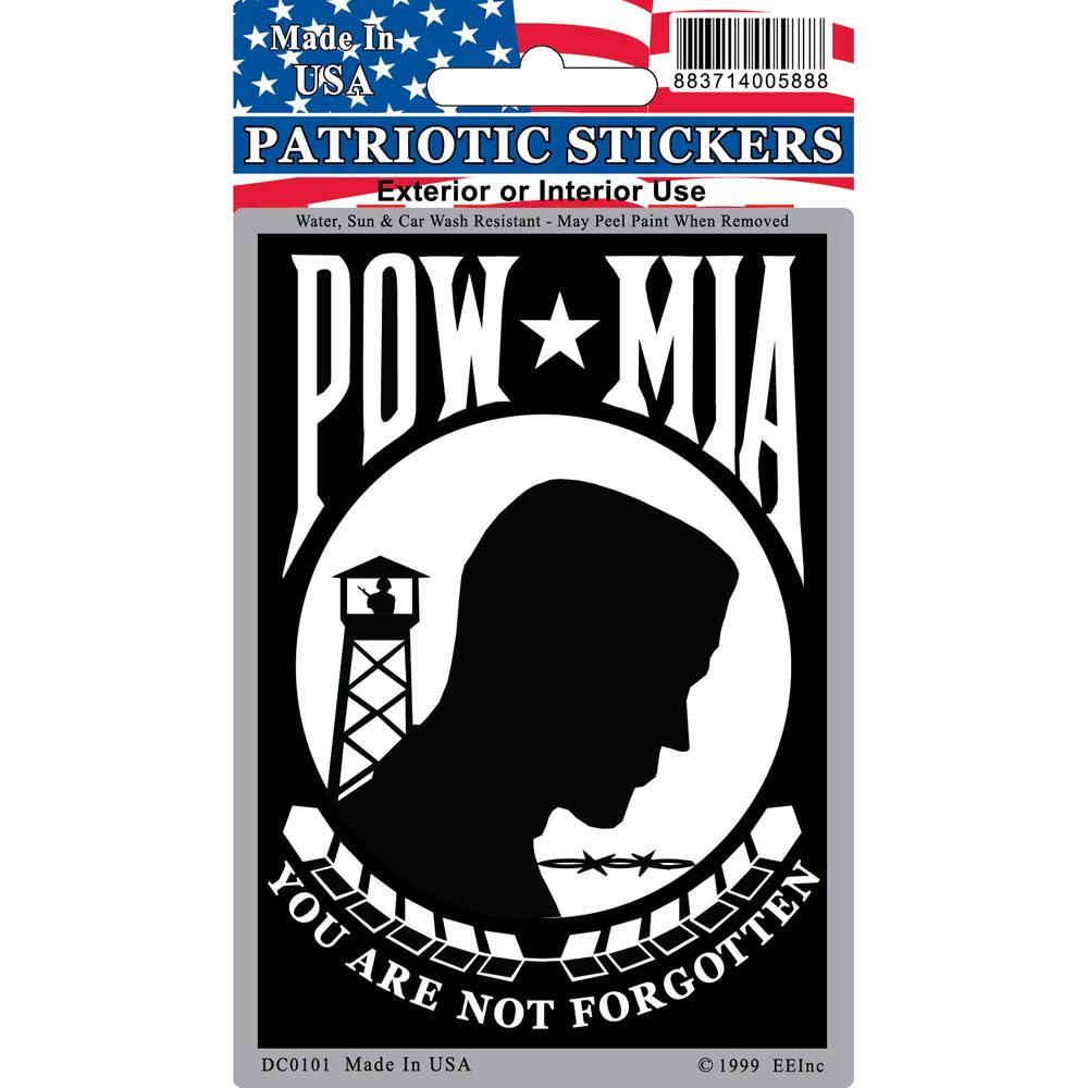 POW*MIA STICKER – PATRIOTIC CENTRAL