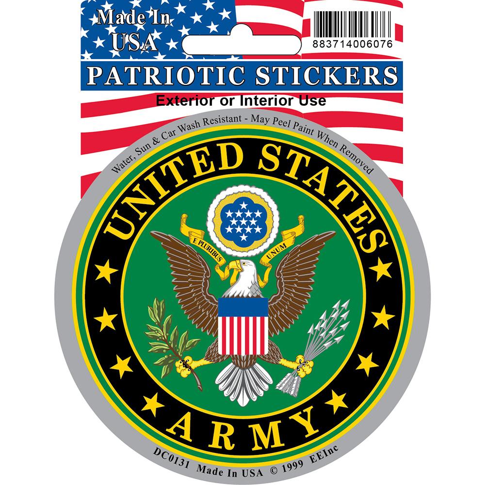 ARMY SYMBOL ROUND STICKER – PATRIOTIC CENTRAL