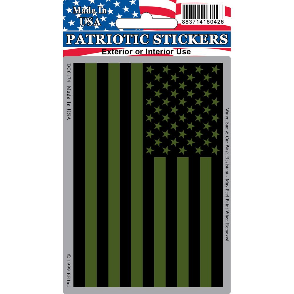USA, FLAG, SUBDUED STICKER – PATRIOTIC CENTRAL
