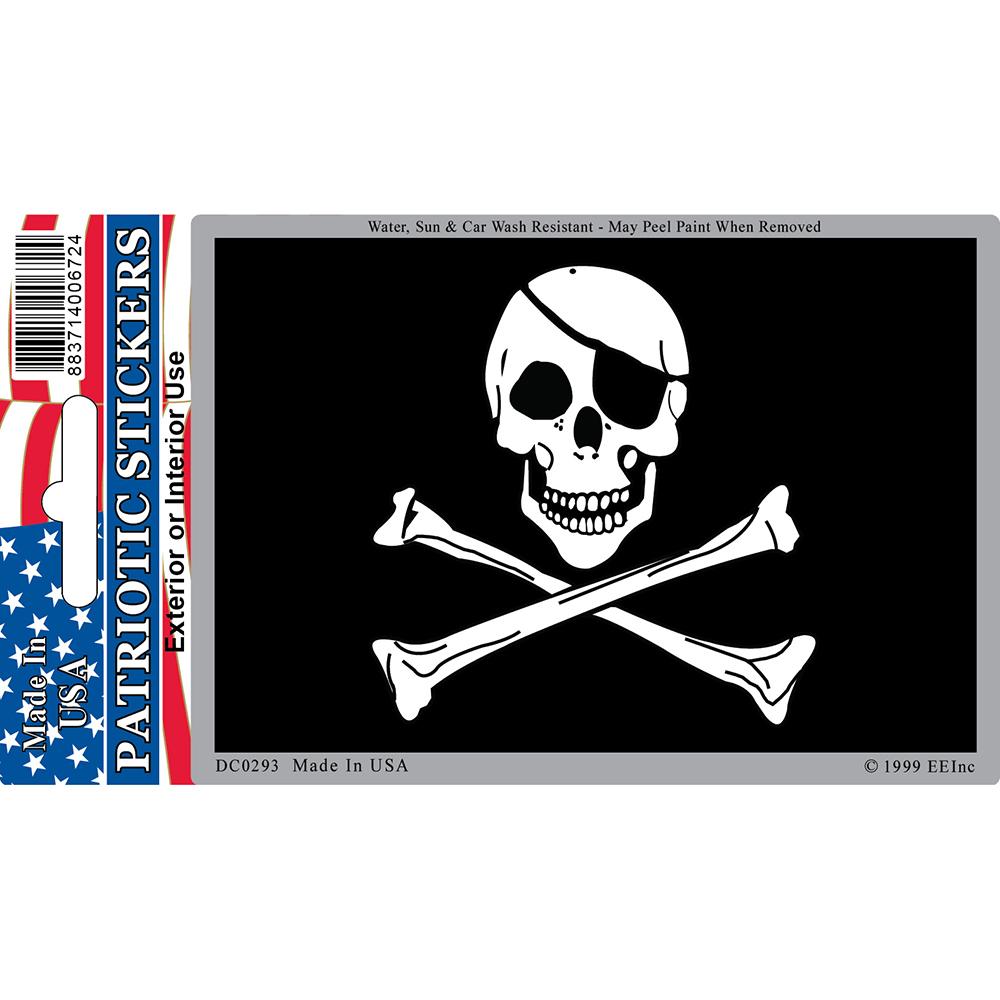 PIRATE FLAG STICKER – PATRIOTIC CENTRAL