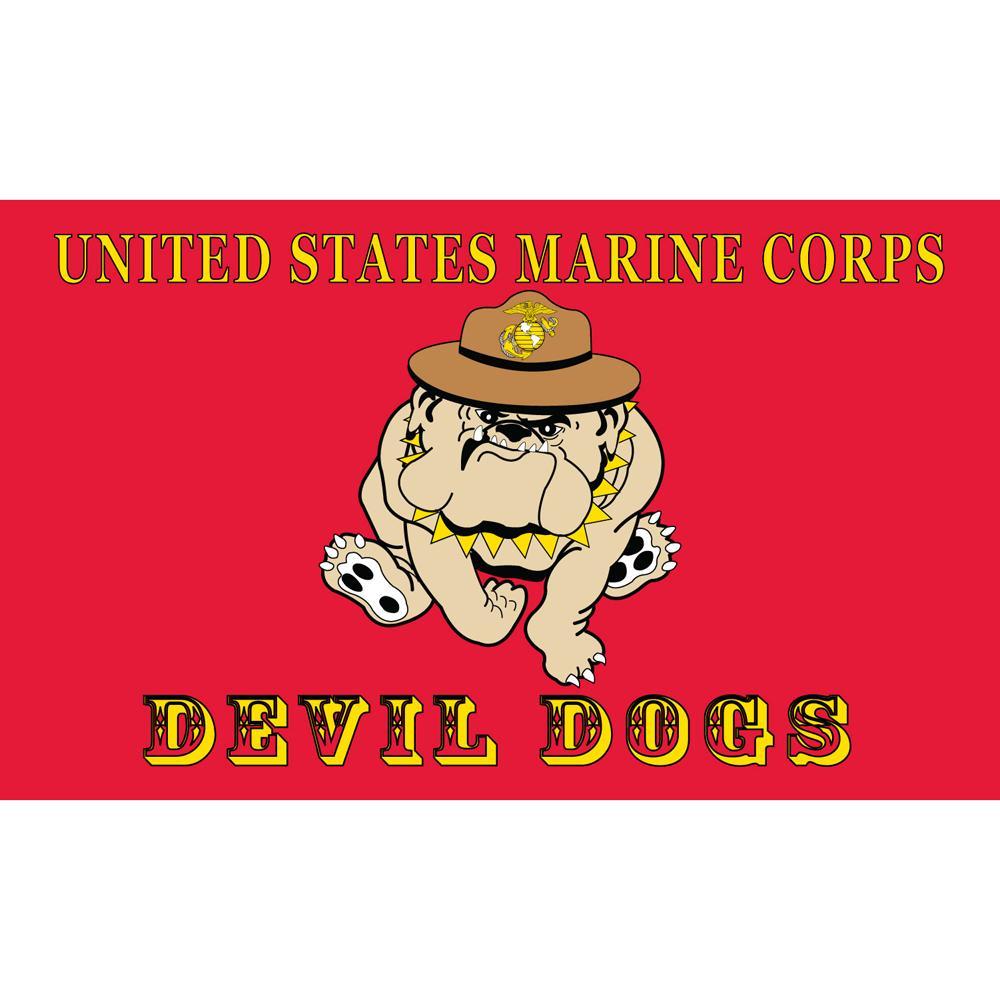 US MARINE CORPS DEVIL DOG FLAG – PATRIOTIC CENTRAL