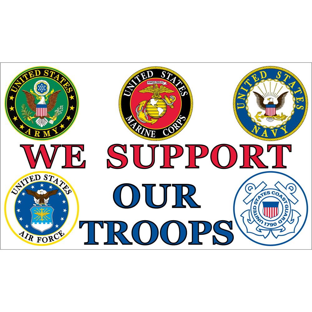 SUPPORT OUR TROOPS FLAG – PATRIOTIC CENTRAL
