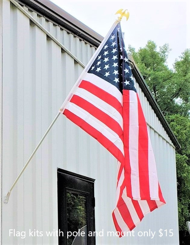 AMERICAN FLAG KIT W/ POLE AND MOUNT – PATRIOTIC CENTRAL